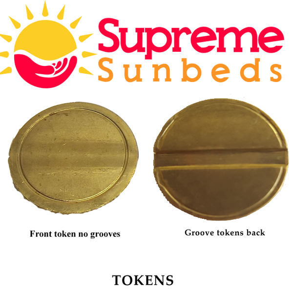 Single groove token for leisure or sunbed meters – supremesunbeds uk ltd
